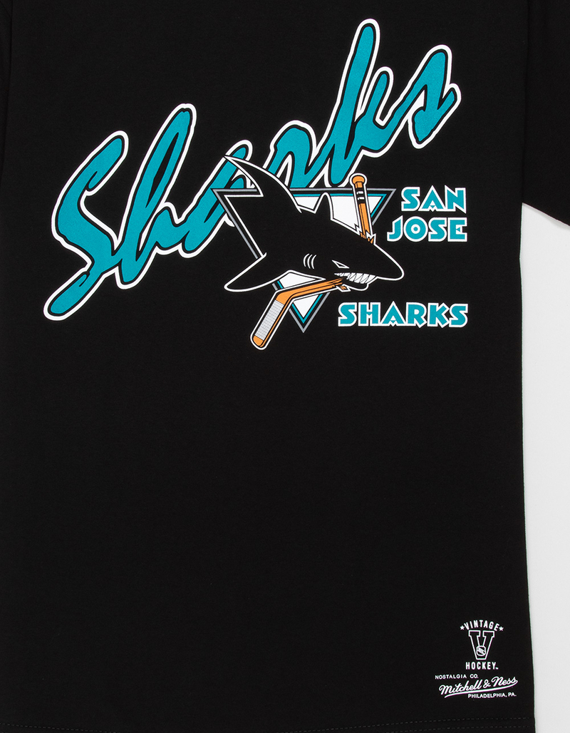 MITCHELL & NESS NHL San Jose Sharks Logo Mens Tee - BLACK | Tillys