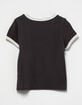 FULL TILT Essentials Girls Ringer Tee - BLACK COMBO | Tillys