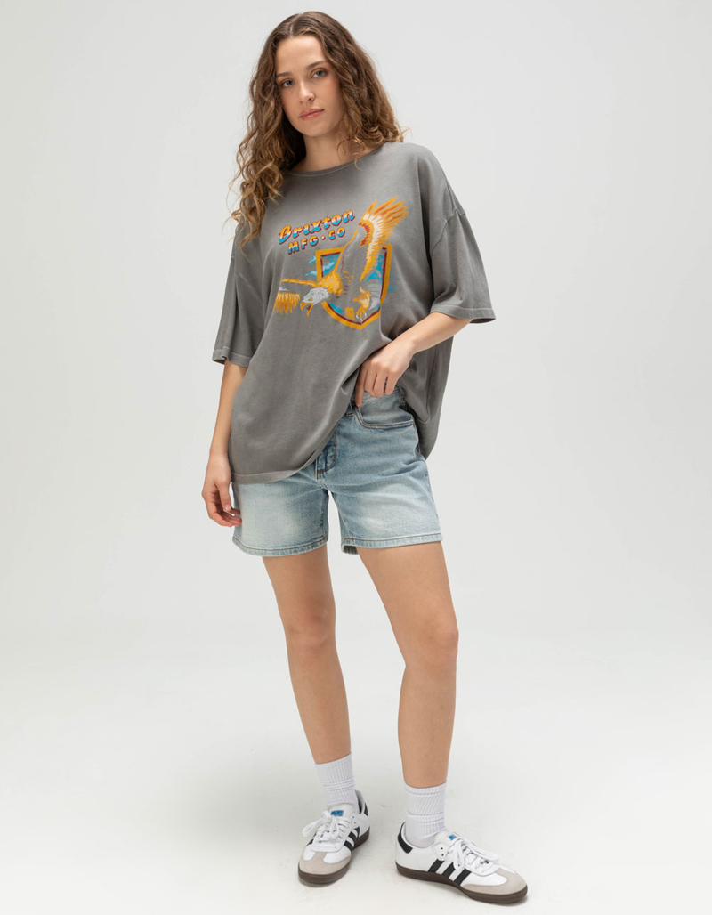 BRIXTON District Womens Oversized Tee - WASHED BLACK | Tillys