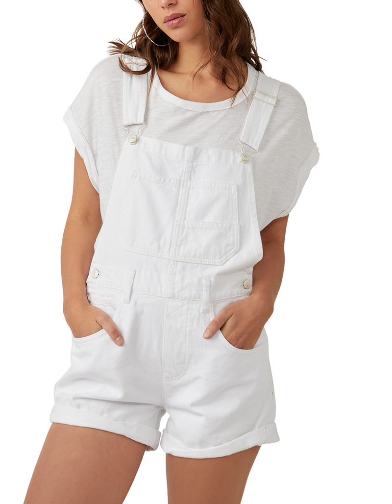 FREE PEOPLE Ziggy Womens Shortalls - WHITE - M | Tillys