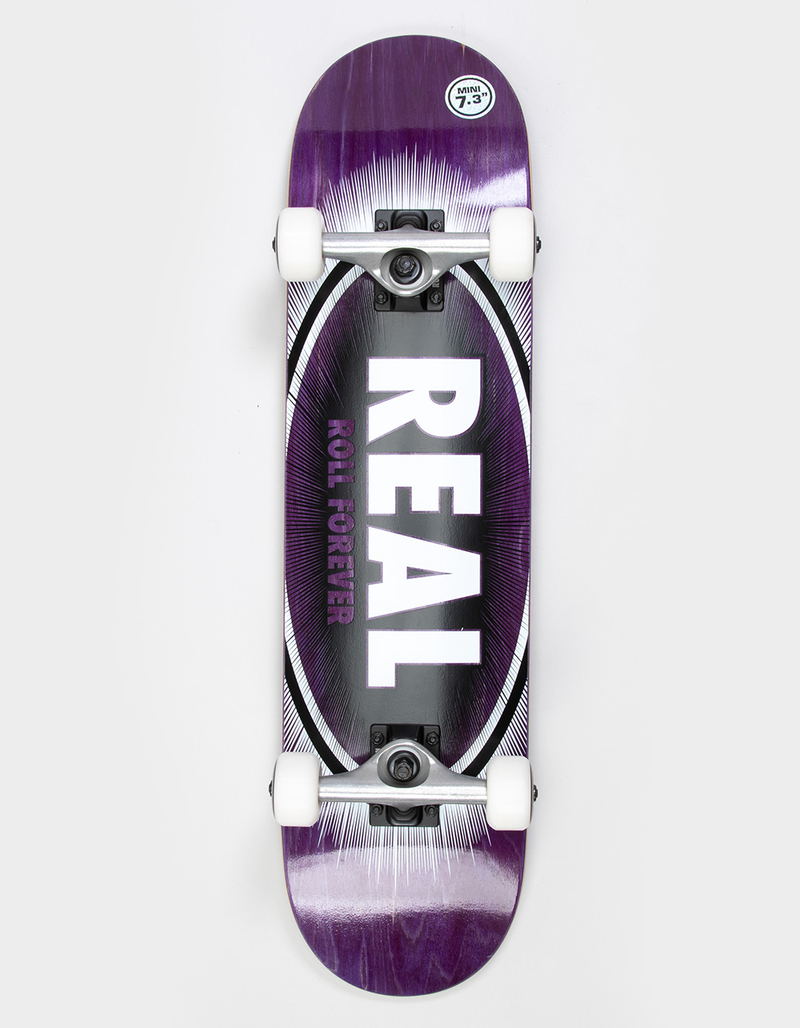 REAL SKATEBOARDS Eclipse Oval 7.3" Complete Skateboard - PURPLE - 7.3 ...