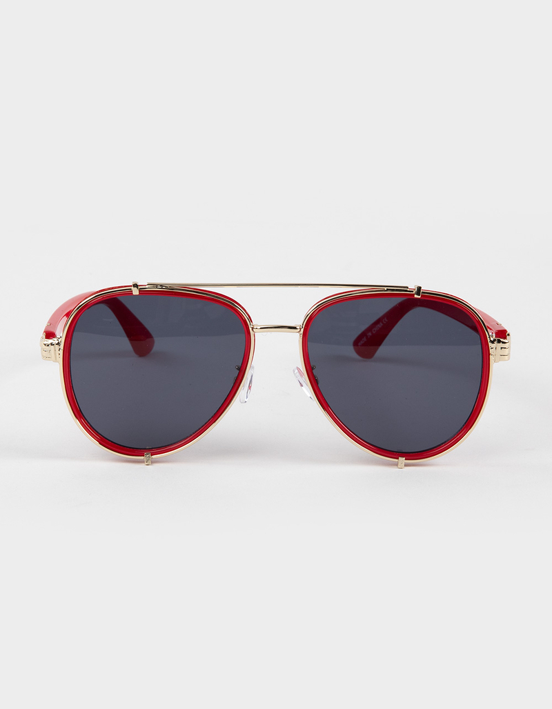RSQ Cool Aviator Sunglasses - RED - ONE SIZE | Tillys