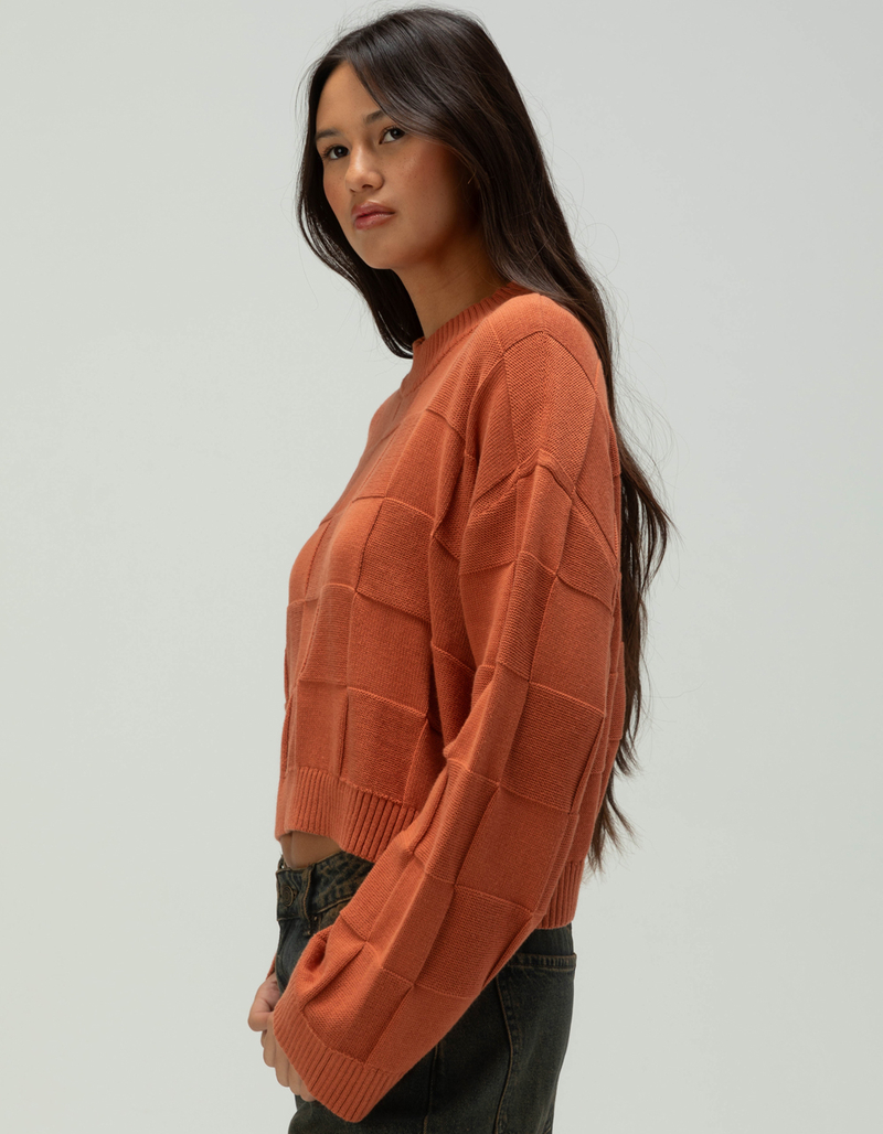 VANS Camille Checker Womens Sweater - BURNT ORANGE | Tillys