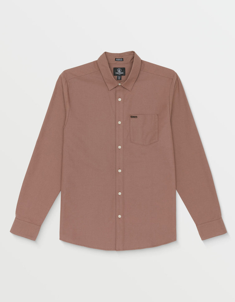 VOLCOM Veeco Oxford Mens Long Sleeve Button Up Shirt - BROWN | Tillys