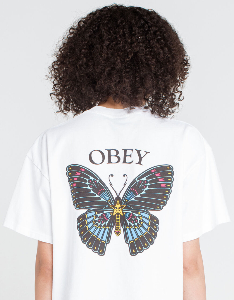 OBEY Butterfly Womens Tee - WHITE - S | Tillys