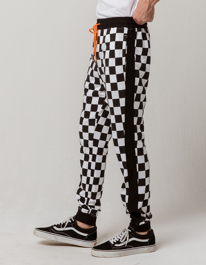 ELWOOD Checker Mens Jogger Pants - Black - M | Tillys