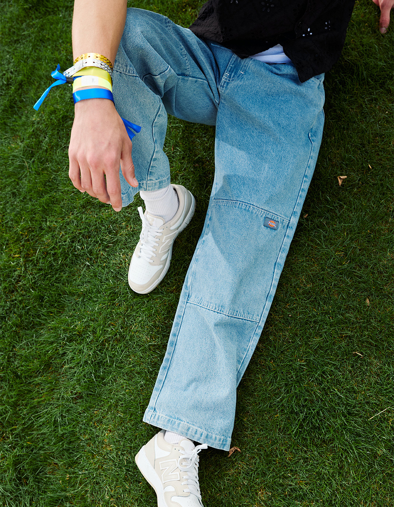 DICKIES Double Knee Loose Fit Mens Jeans - LIGHT INDIGO - 32 | Tillys