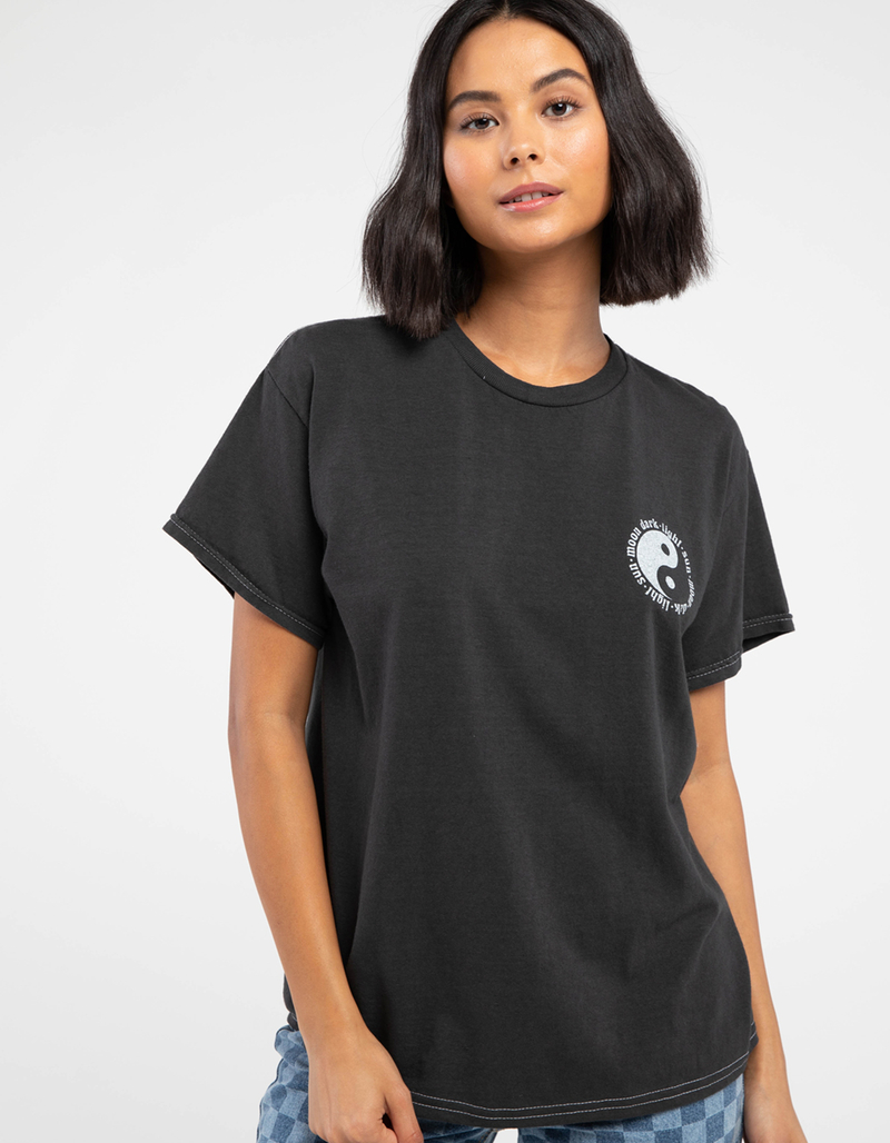 FULL TILT Yin Yang Womens Oversized Tee - GRAY | Tillys