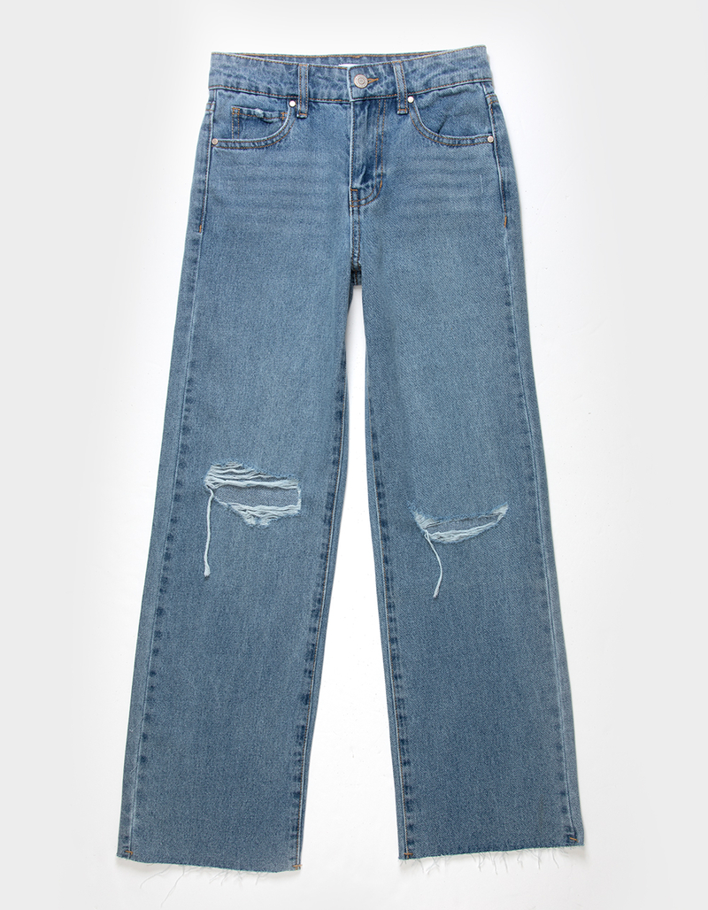RSQ Girls High Rise Wide Leg Jeans - Dark Wash | Tillys