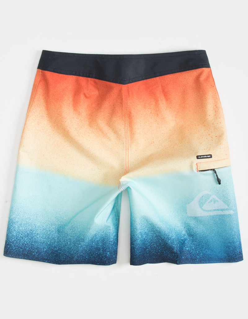 QUIKSILVER Surfsilk Slab Boys Boardshorts - PUMPKIN/AQUA - 22 | Tillys