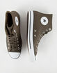CONVERSE Chuck Taylor All Star Leather High Top Shoes - BROWN/WHITE ...