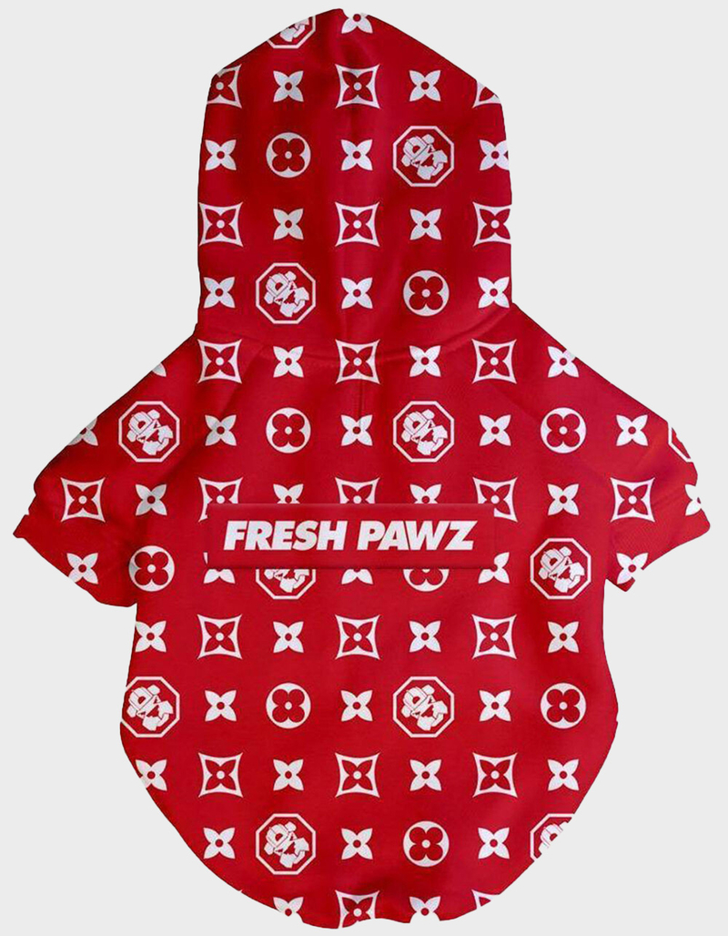 FRESH PAWZ Monogram Hype Red Dog Hoodie - RED - XL | Tillys
