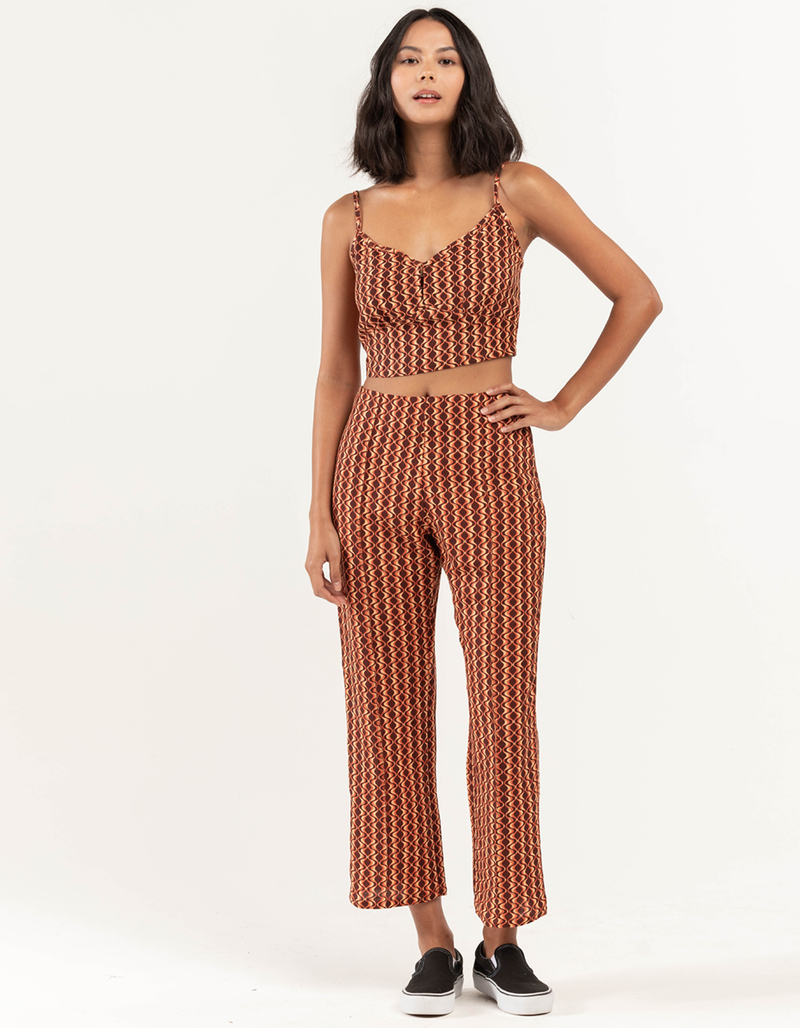 RVCA Drip Womens Wide Leg Pants - BROWN COMBO - 28 | Tillys