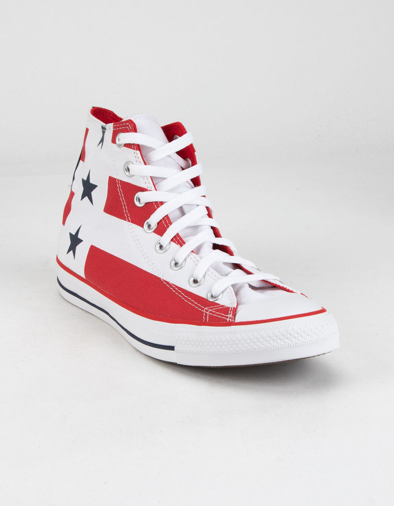 CONVERSE Stars & Stripes Chuck Taylor All Star High Top Shoes - RED ...