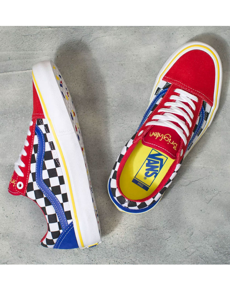 VANS Brighton Zeuner Old Skool Pro Shoes - RED/CHECKER/BLUE - M8.5 ...