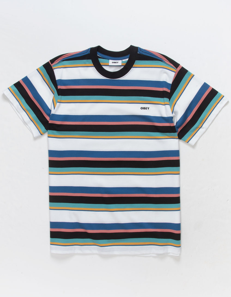 OBEY Save Stripe Mens Tee - BLACK COMBO | Tillys