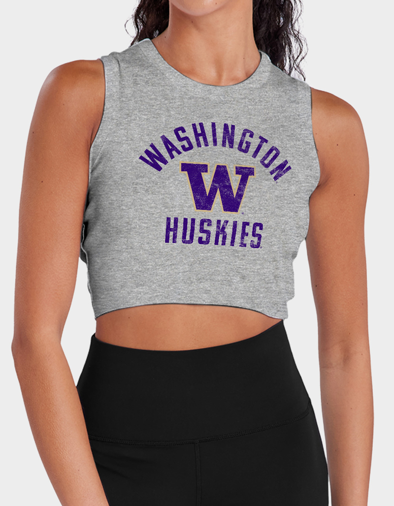 THE UNIVERSITY OF WASHINGTON Womens Cropped Tank Top - HEATHER GRAY ...