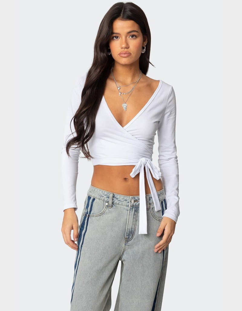 EDIKTED Aila Wrap Top - WHITE | Tillys