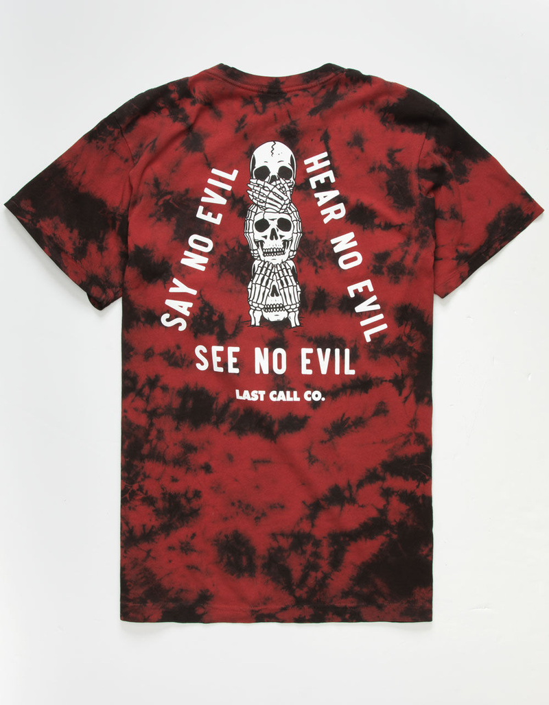 LAST CALL CO. 3 Rules Tie Dye Mens T-Shirt - RED COMBO | Tillys