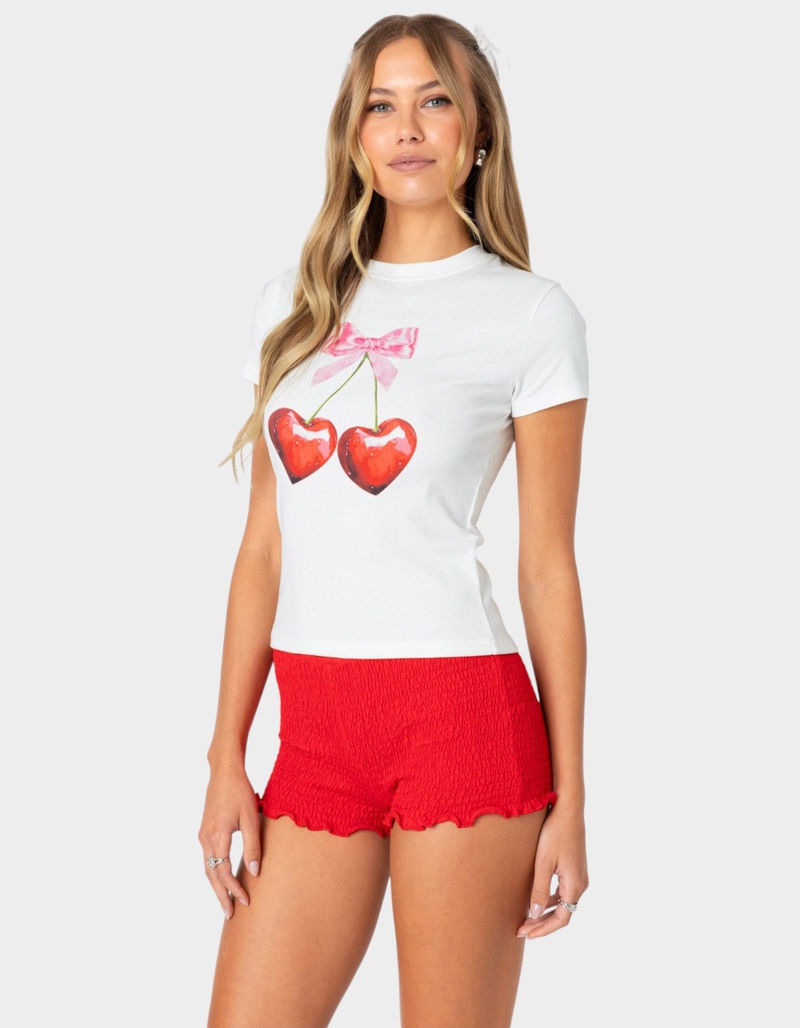 EDIKTED Cherry Heart Tee - WHITE | Tillys