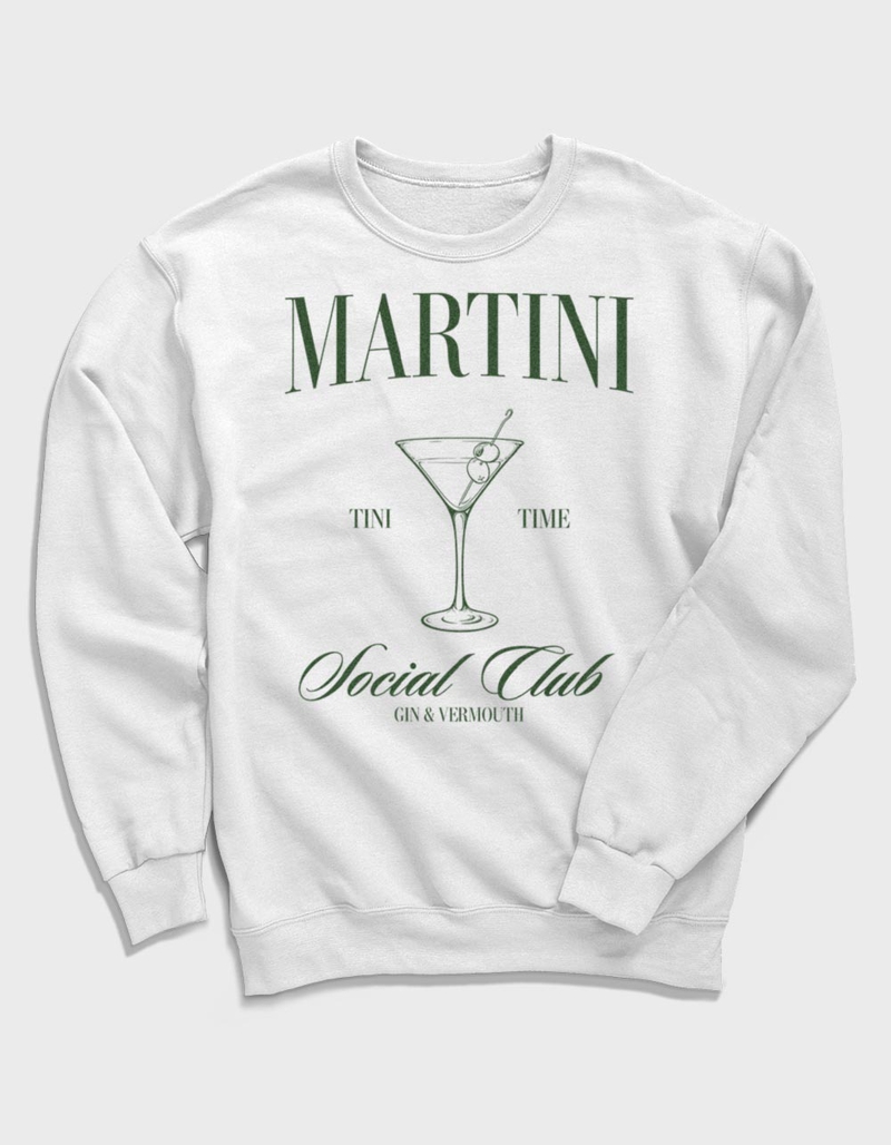 DRINKS Martini Social Club Unisex Crewneck Sweatshirt - WHITE | Tillys