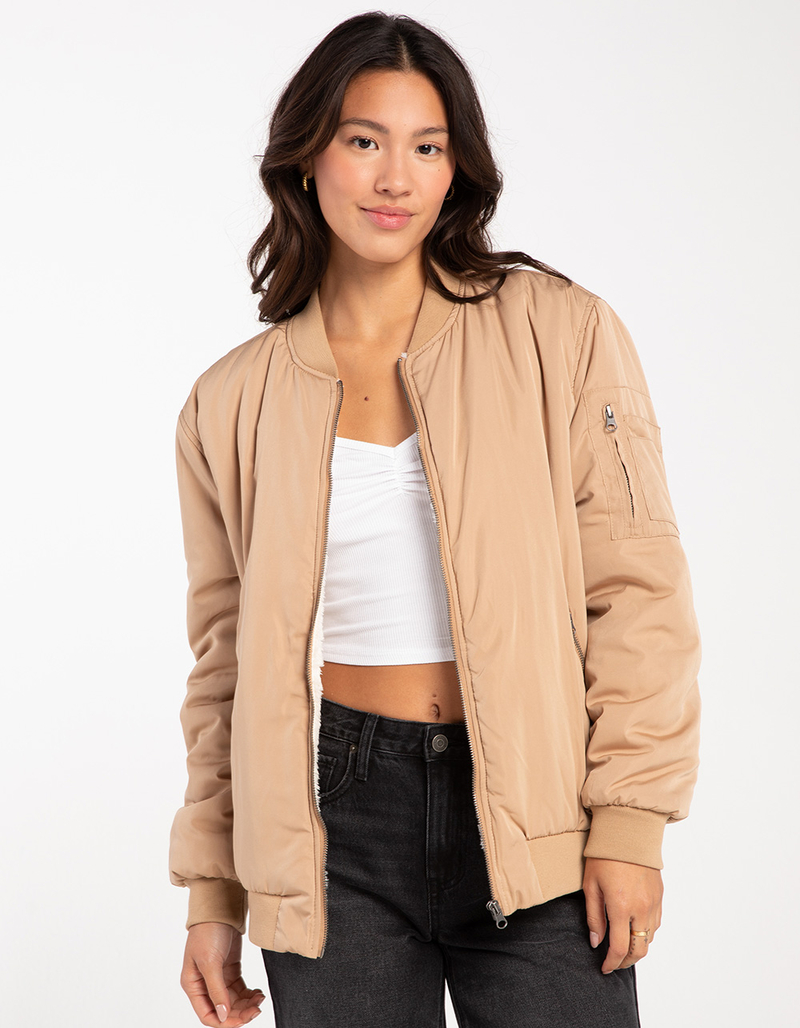 RSQ Womens Bomber Jacket - TAN | Tillys