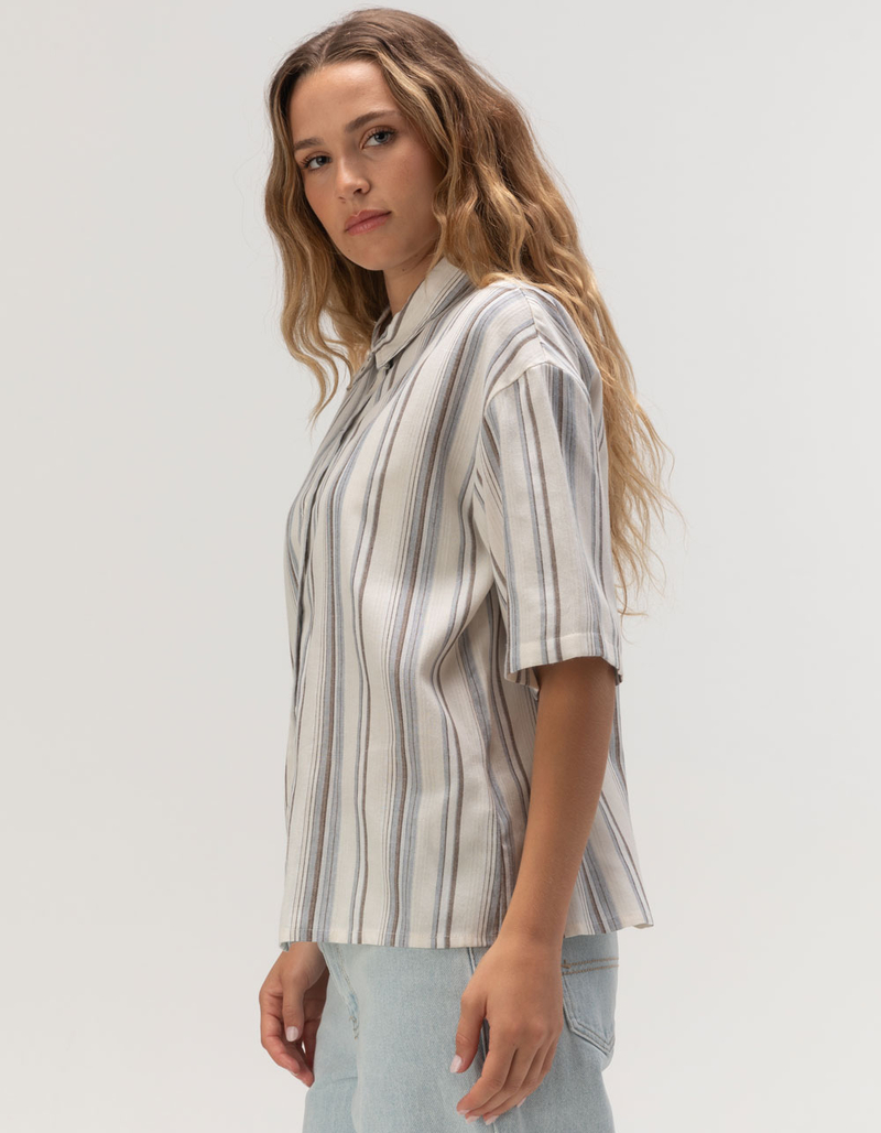 RUSTY Lexis Womens Button Up Shirt - Cream Combo | Tillys