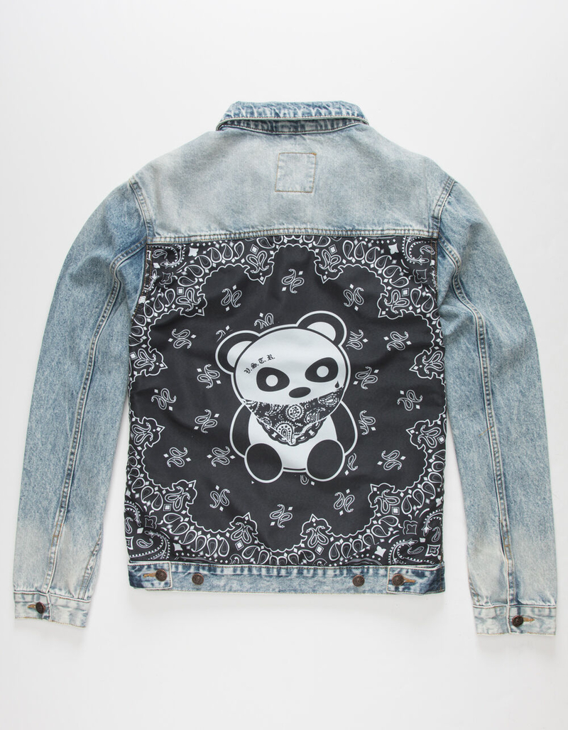 VSTR Thug Panda Mens Denim Jacket - MEDIUM WASH - S | Tillys
