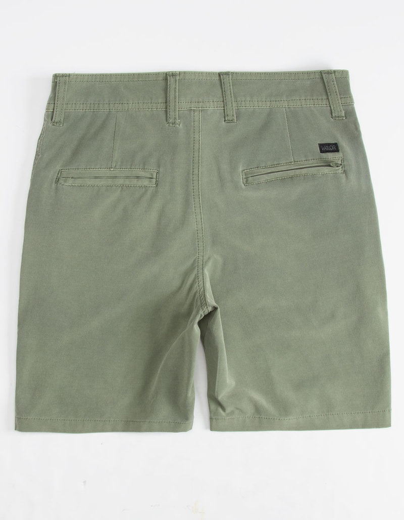 VALOR Pigment Dyed Olive Boys Hybrid Shorts - OLIVE - 20 | Tillys