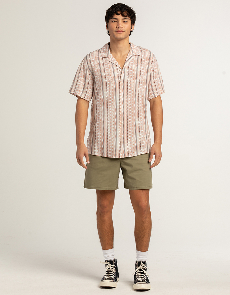 RSQ Mens Striped Button Up Shirt - WHITE/MULTI - S | Tillys