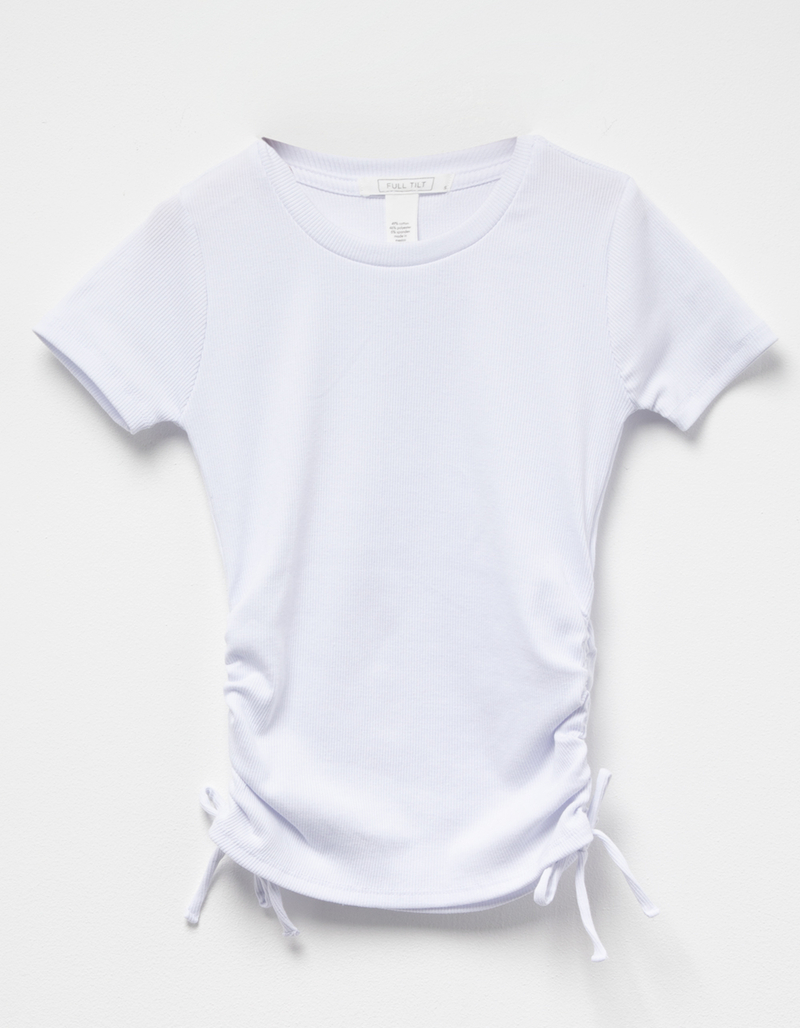 FULL TILT Cinch Side Girls Top - WHITE | Tillys