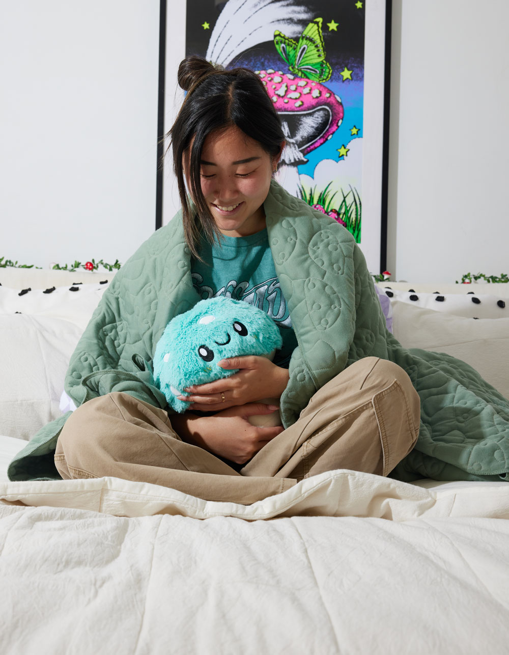 SQUISHABLE Mini Squishable Turquoise Mushroom Plush Toy - TURQUOISE ...