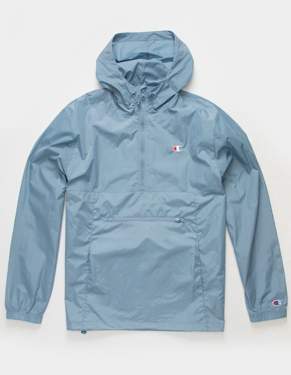 CHAMPION Packable Nylon Mens Light Blue Anorak Jacket - LIGHT BLUE | Tillys