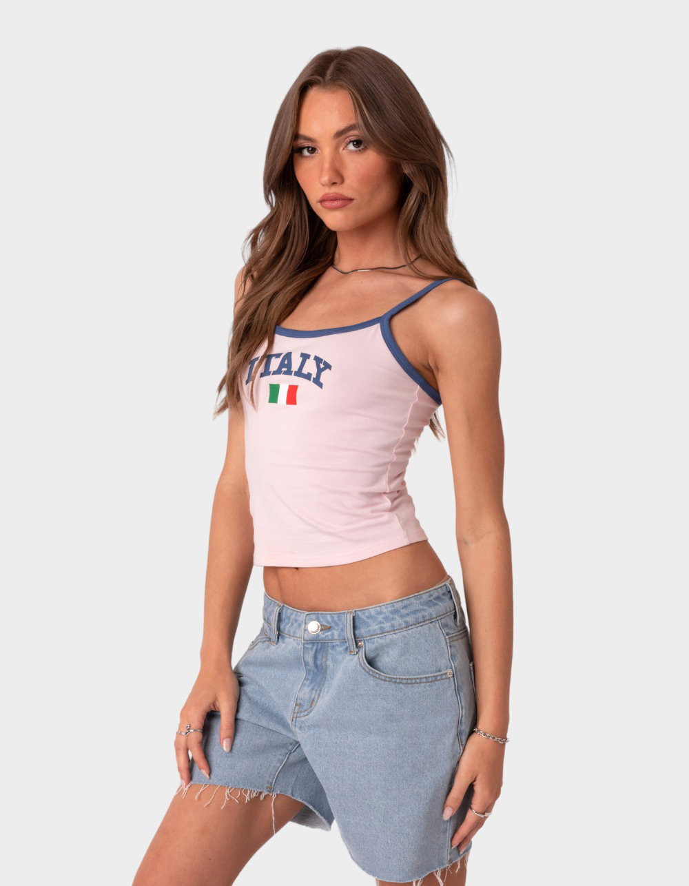EDIKTED Italy Womens Tank Top - LIGHT PINK | Tillys