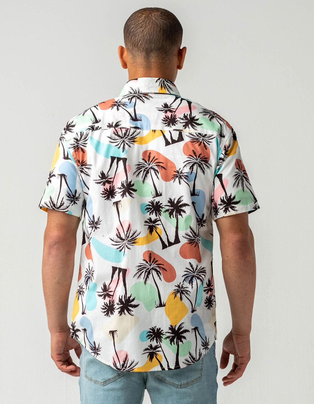 RSQ Palm Disco Mens Shirt - WHITE | Tillys