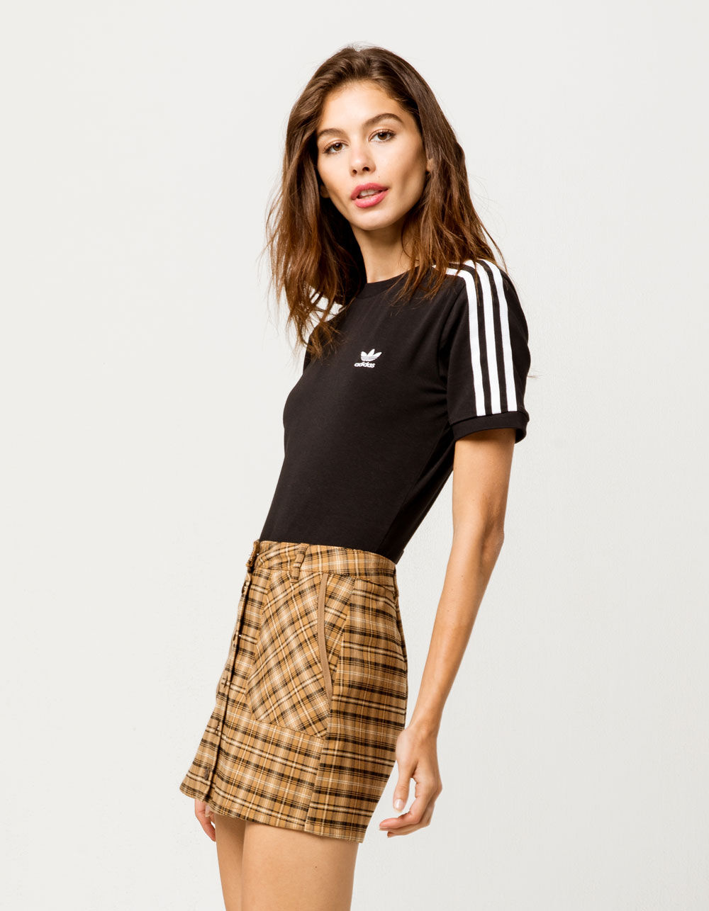 ADIDAS Three Stripes Ringer Bodysuit - BLACK | Tillys