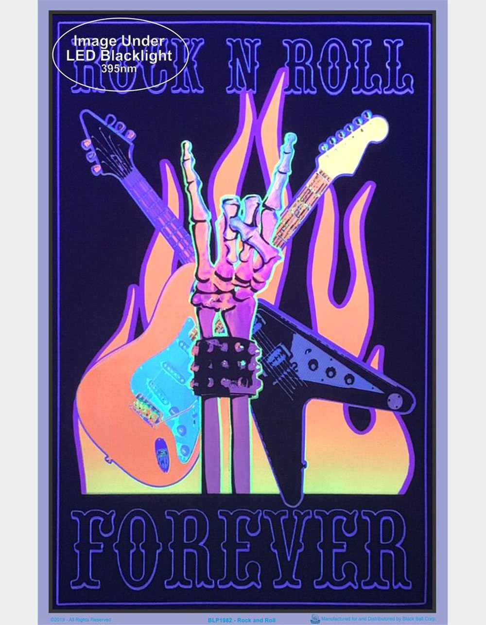 Rock 'n Roll Forever Blacklight Poster - MULTI | Tillys