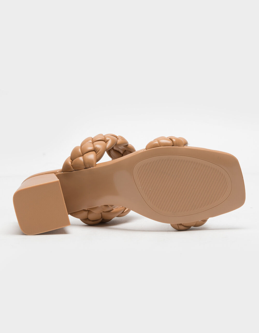 SODA Braided Womens Camel Block Heel Mules - CAMEL | Tillys