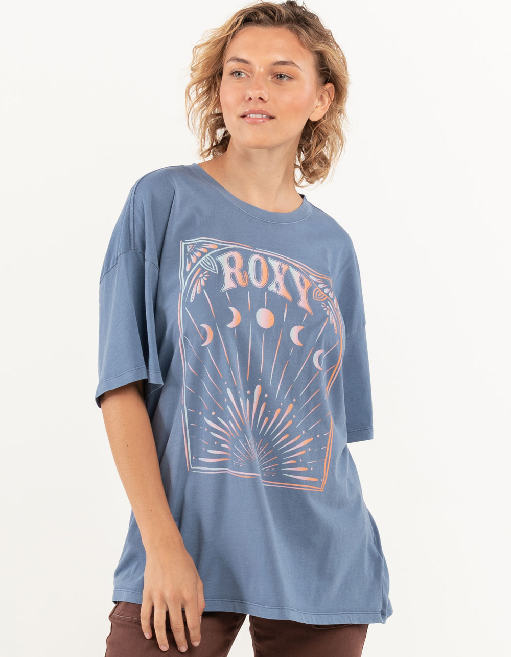 ROXY Phased Out Womens Oversized Tee - BLUE | Tillys