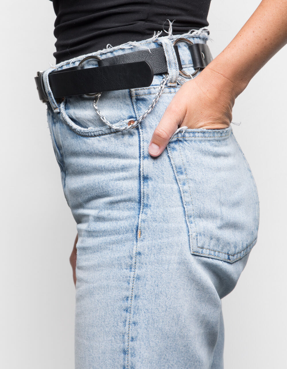 Ring Drop Chain Womens Belt - BLACK | Tillys