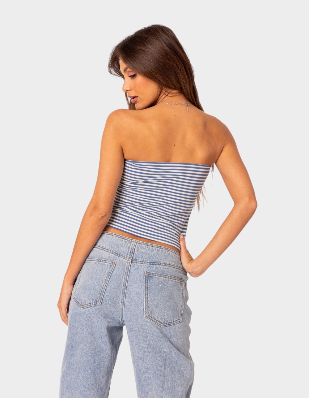 EDIKTED Lilah Striped Tube Top - LIGHT BLUE | Tillys