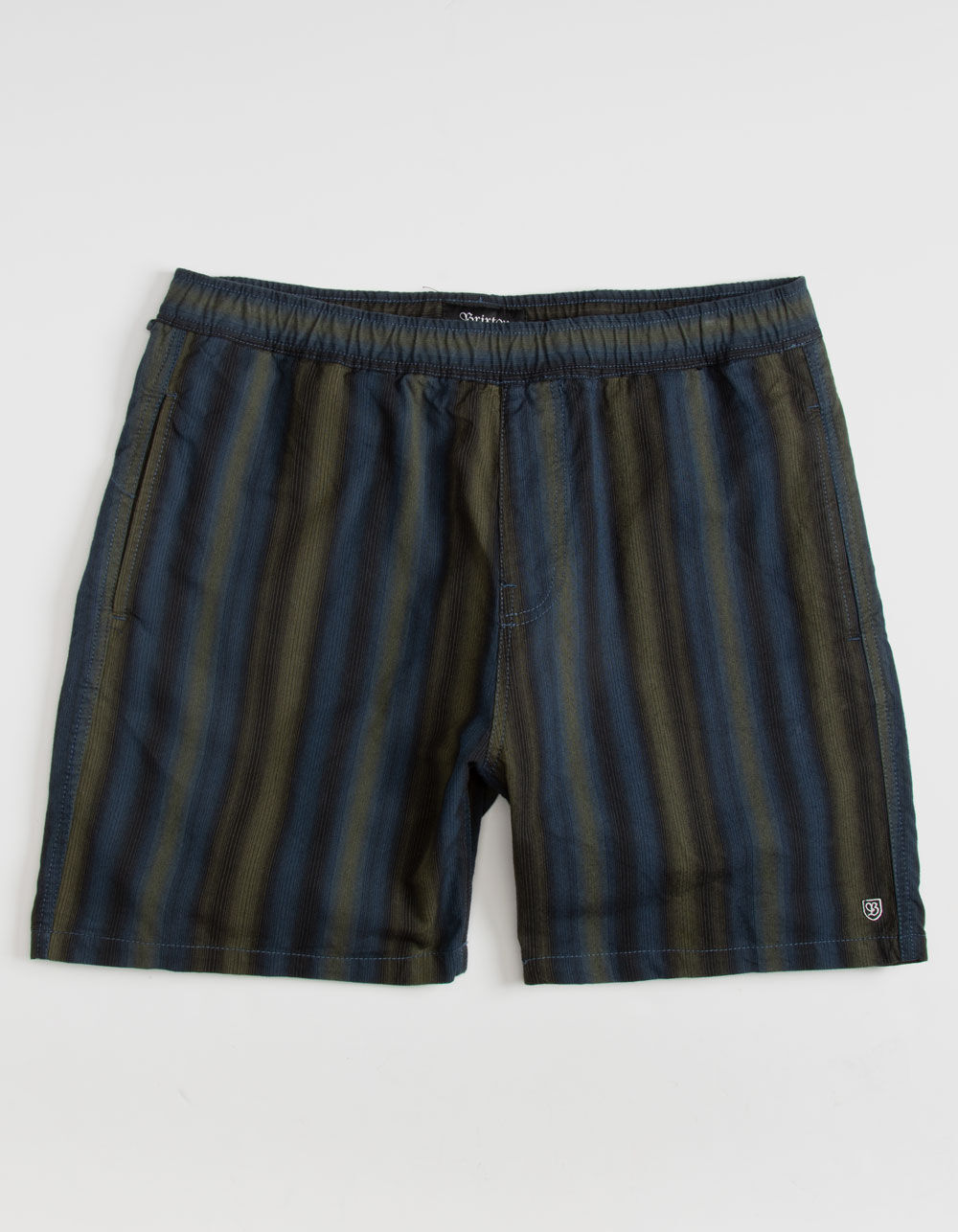BRIXTON Steady Mens Green & Navy Shorts - GREEN/NAVY | Tillys