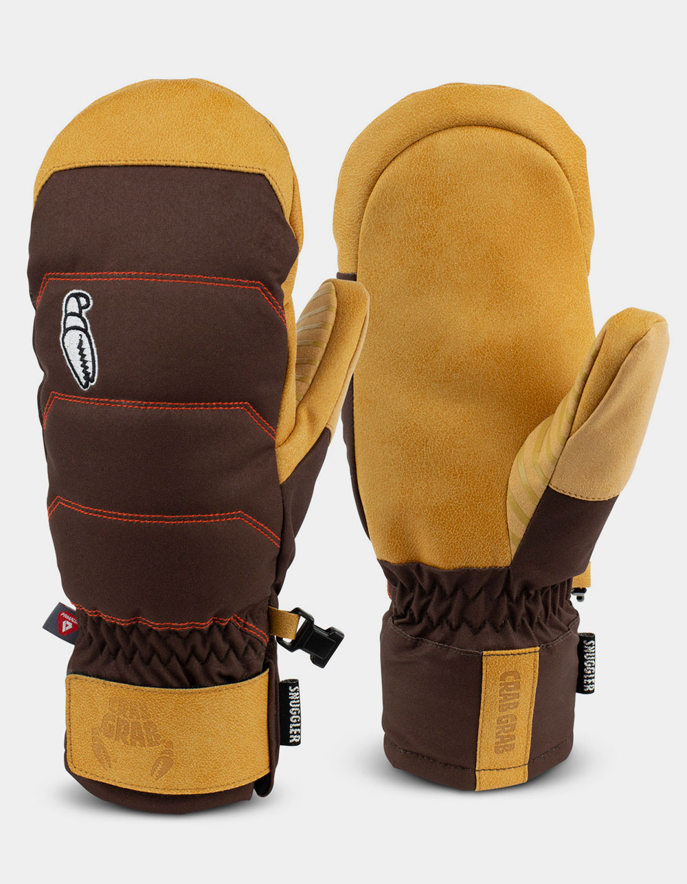 CRAB GRAB Snuggler Womens Snow Mitts - BROWN COMBO | Tillys