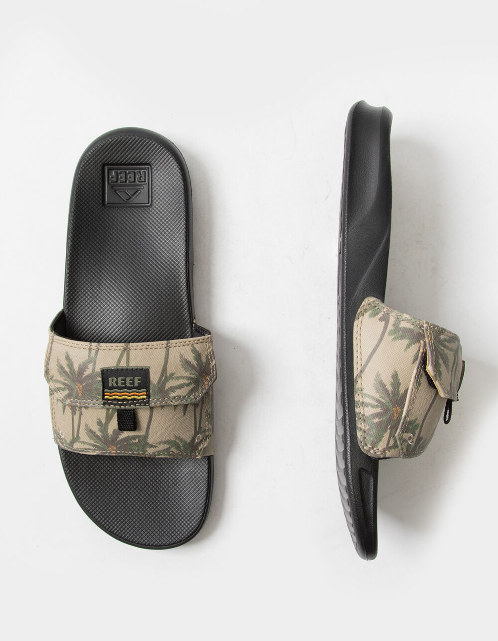 REEF Stash Mens Slide Sandals - BLACK COMBO | Tillys