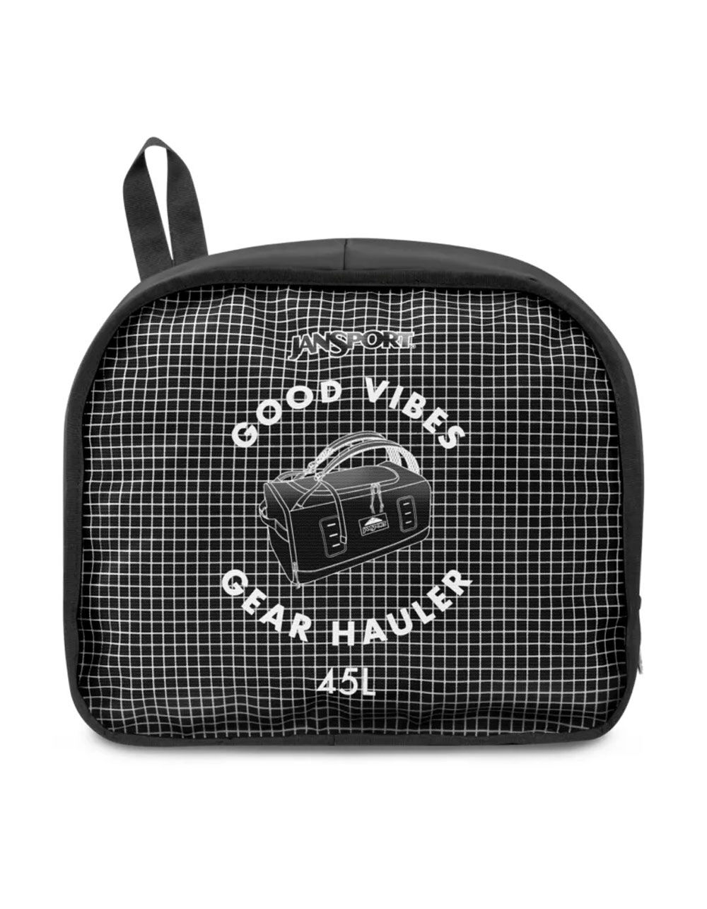 JANSPORT Good Vibes Gear Hauler 45 Black Matrix Duffle Bag - BLK/WHT ...