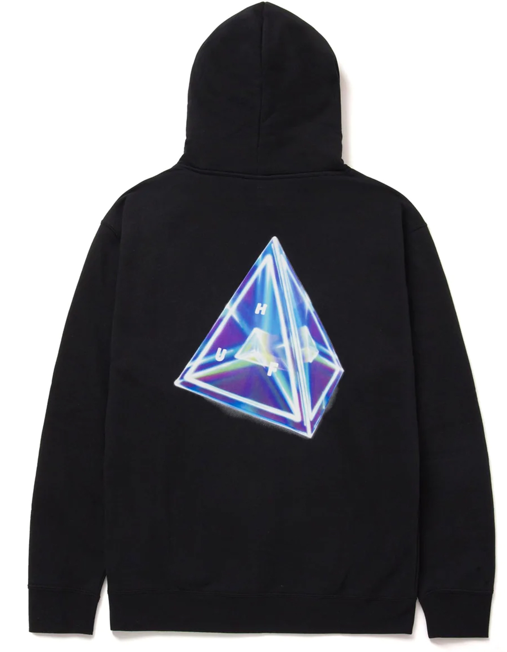 HUF Tesseract Triple Triangle Mens Hoodie - BLACK | Tillys