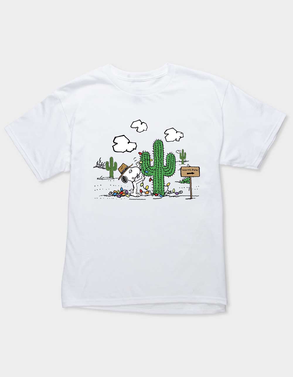 PEANUTS North Pole Snoopy Unisex Holiday Kids Tee - WHITE | Tillys