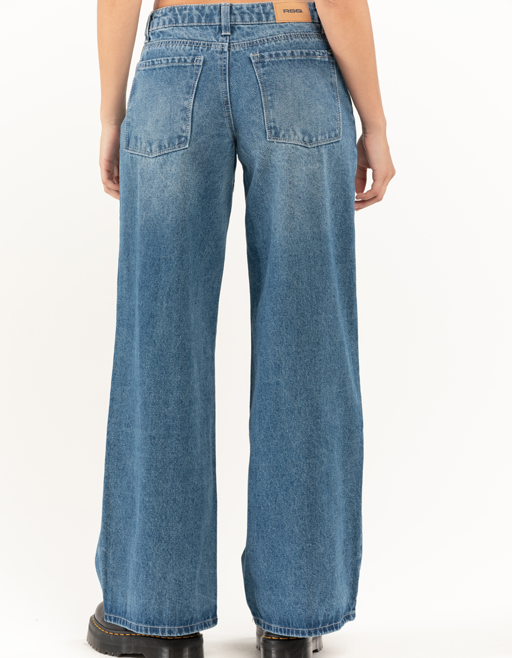 RSQ Womens Low Rise Wide Leg Jeans - MEDIUM WASH | Tillys