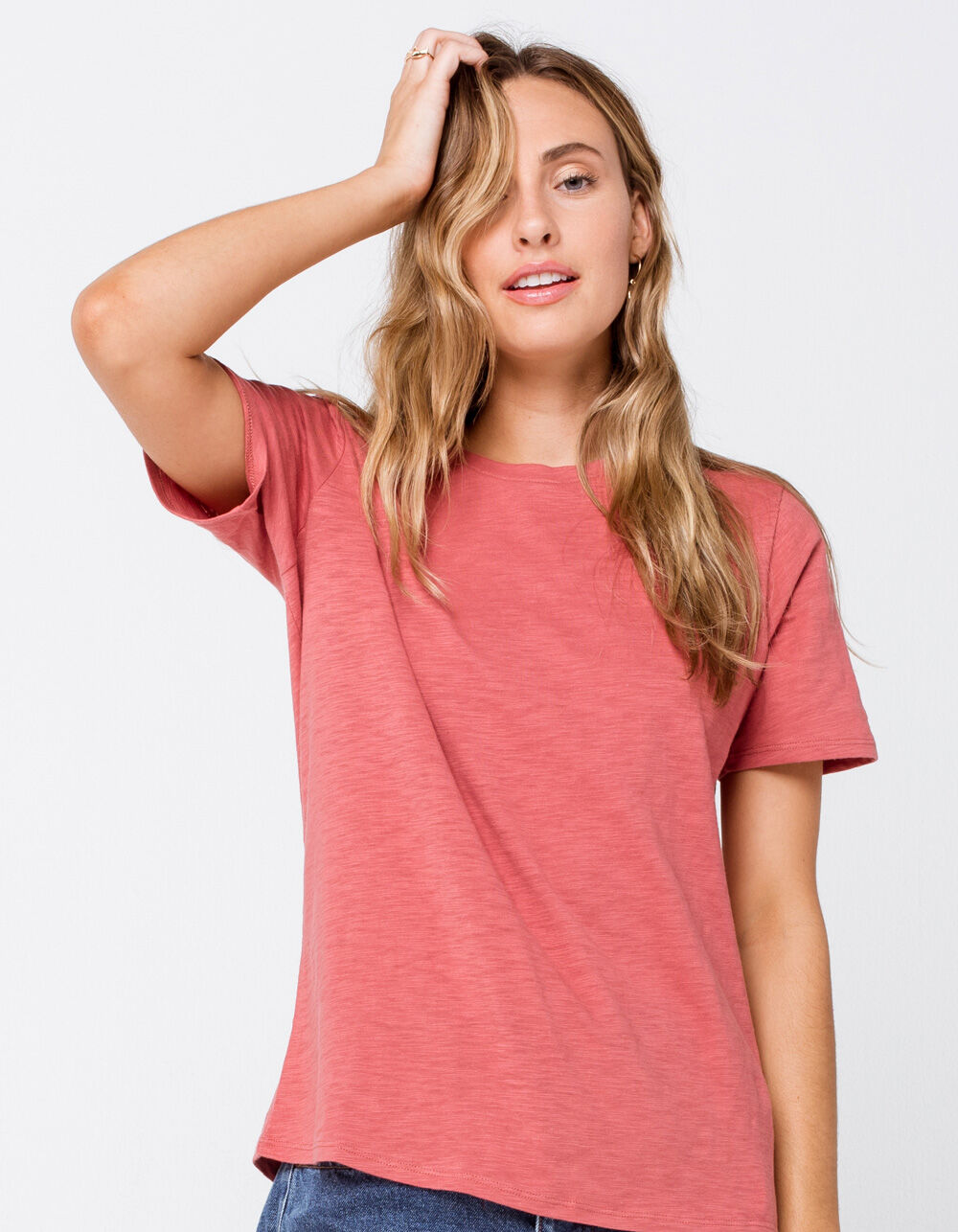 FULL TILT Essentials Slub Womens Rust Tee - RUST | Tillys