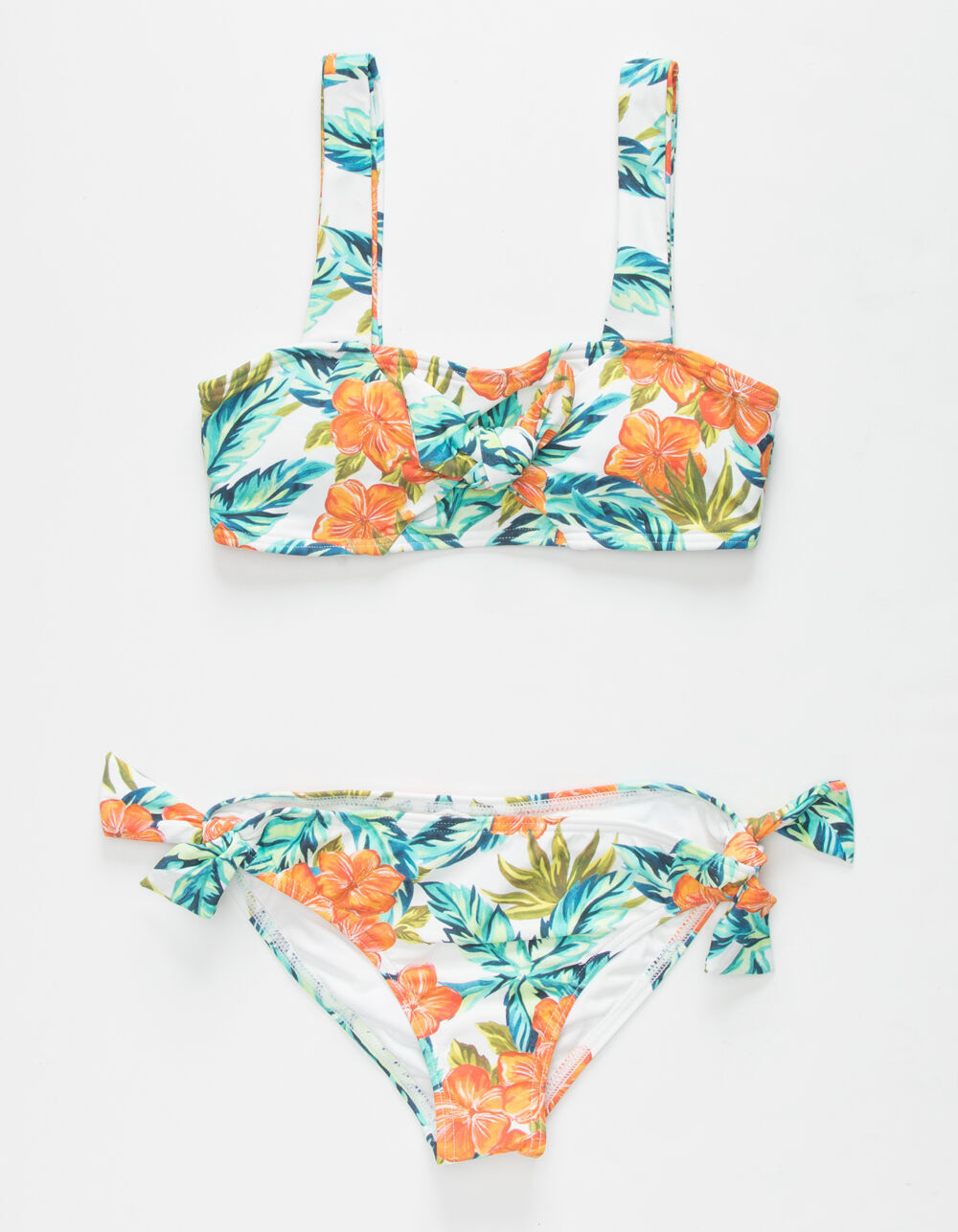 O'NEILL Tie Front Girls Bralette Bikini Set - WHITE COMBO | Tillys